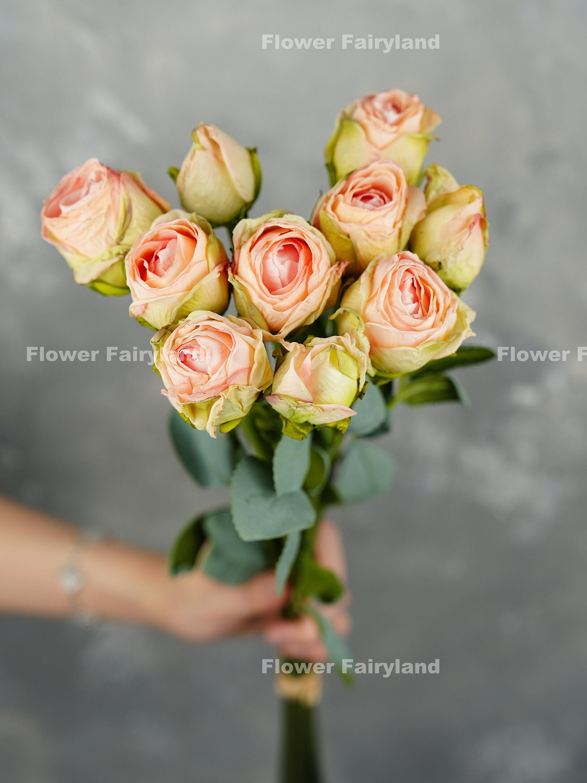 10 Stems Dried Look Rose Bouquet in Long Stem High Quality - Etsy