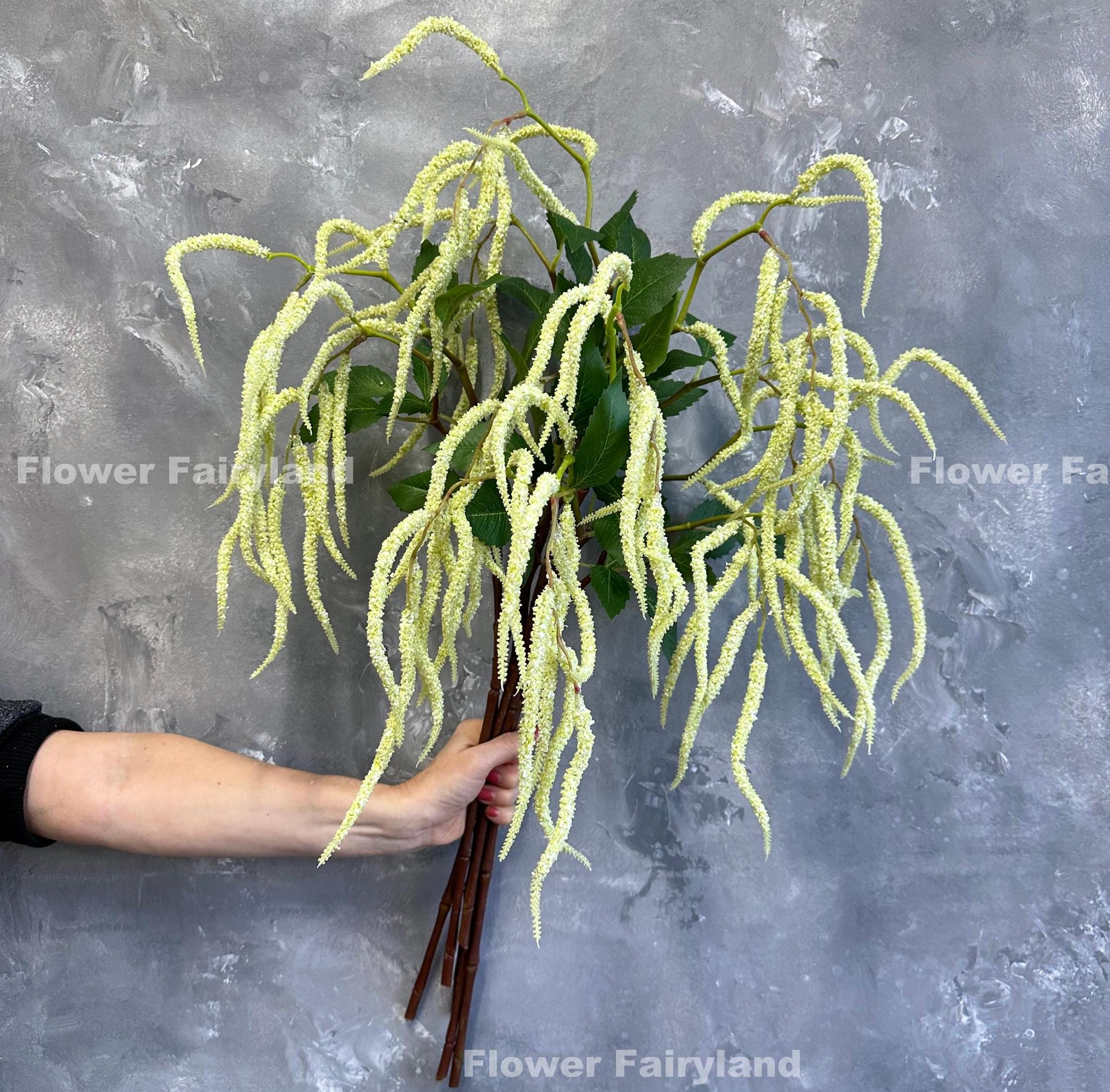 Natural Touch Amaranth Green Tails Branch - Artificial Plant - Light ...