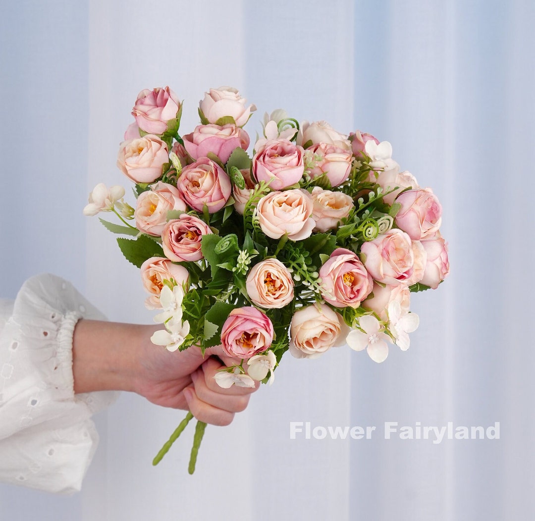 Small Rose Bouquet Artificial Flower DIY Floral - Etsy