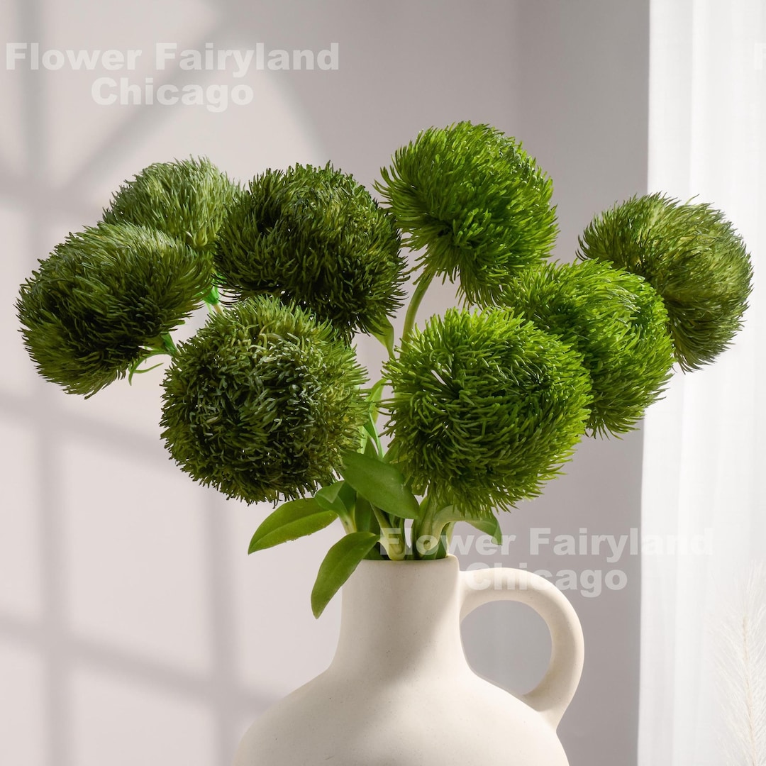 Real Touch Dianthus Green Ball Stem - Artificial Plant - Etsy