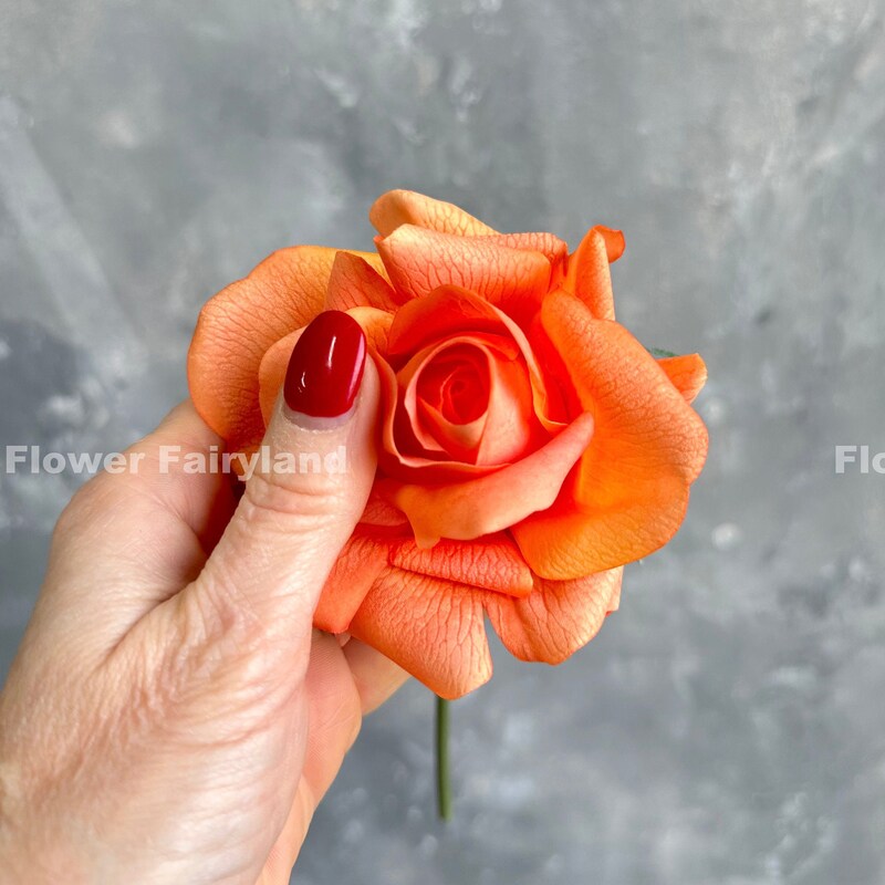 Burnt Orange Rose - Etsy