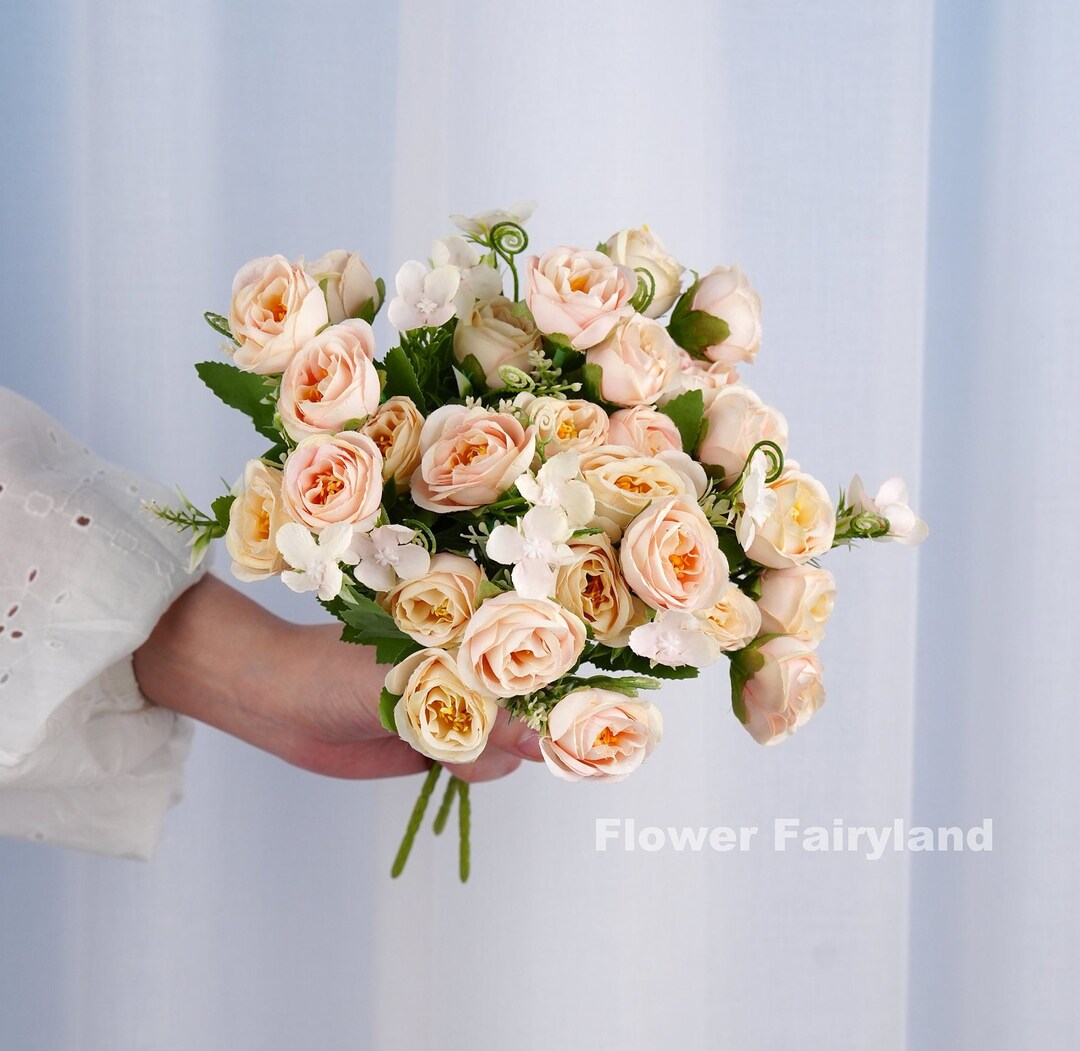 Small Rose Bouquet Artificial Flower DIY Floral - Etsy