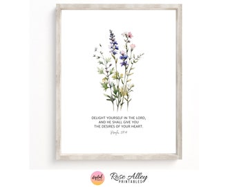 Delight Yourself in the Lord Premium Matte Poster With Hanger Bible ...