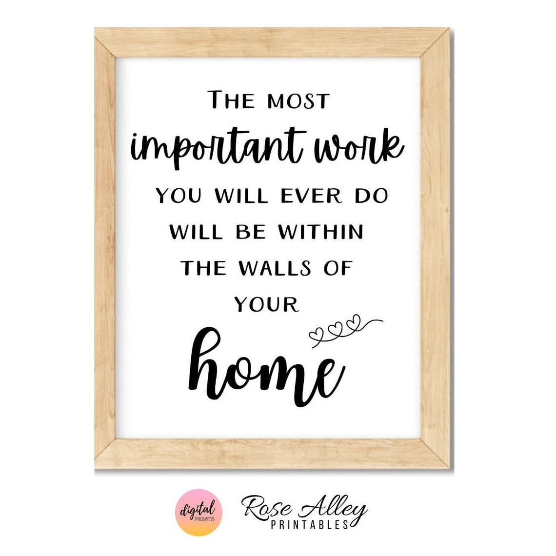 Typography Print Quote Printable Home Quote Wall Decor the - Etsy Canada