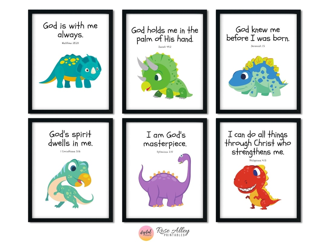 Printable Wall Art Kids Room, Nursery Kids Wall Art, Bible Verse ...