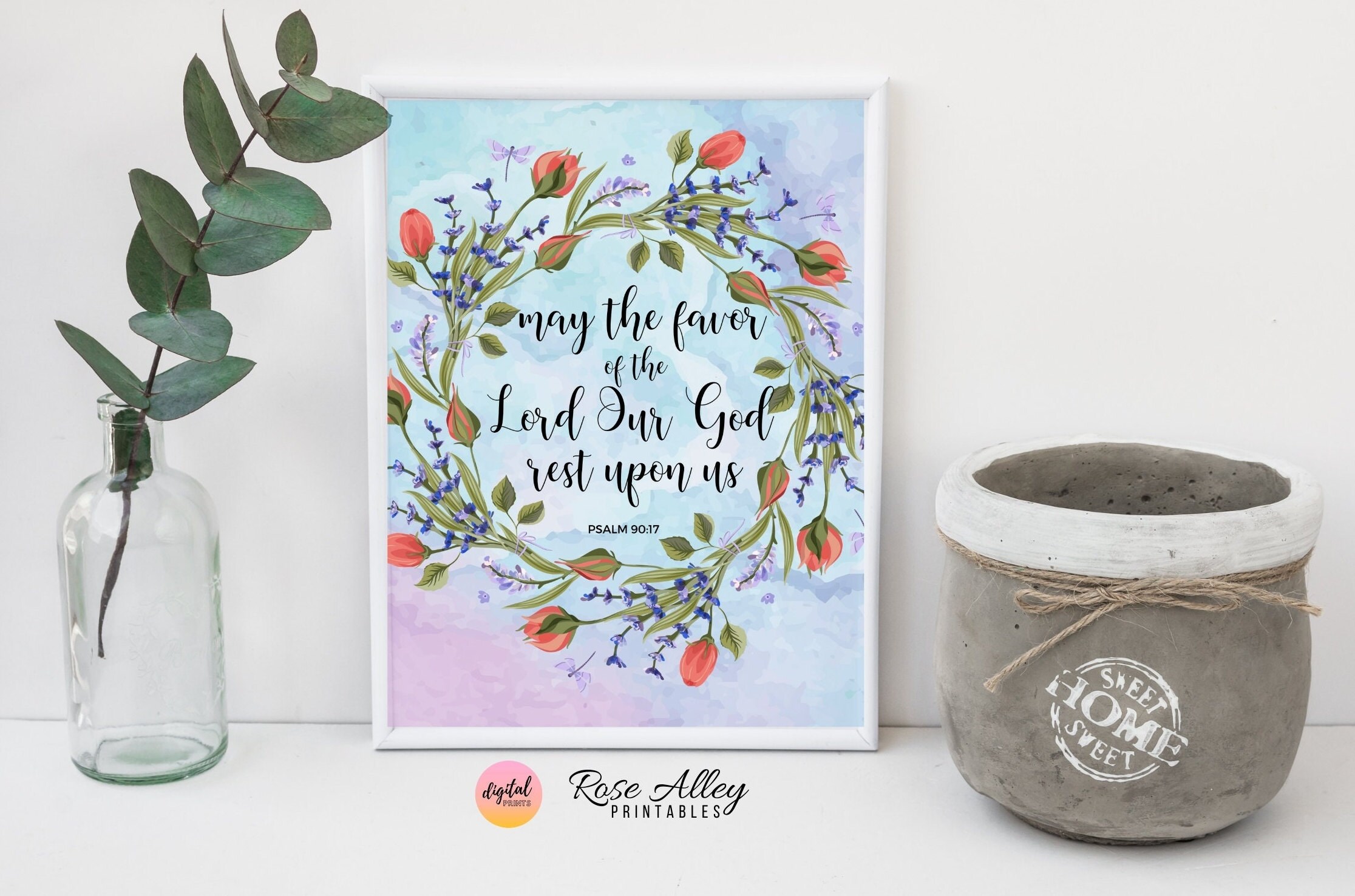 Bible Verse Print, Psalm, Scripture Prints, Religious Printable ...