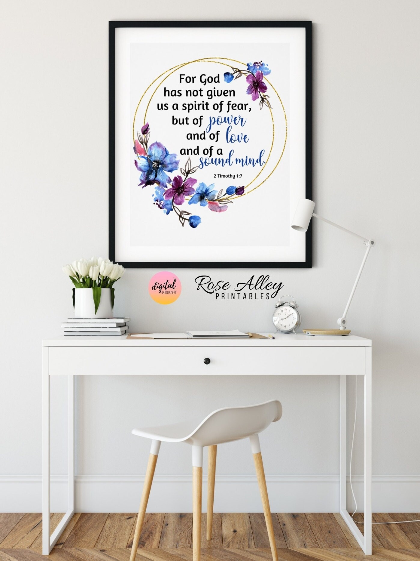 Sound Mind Scripture Print, Religious Printable, Christian Gift, Wall ...