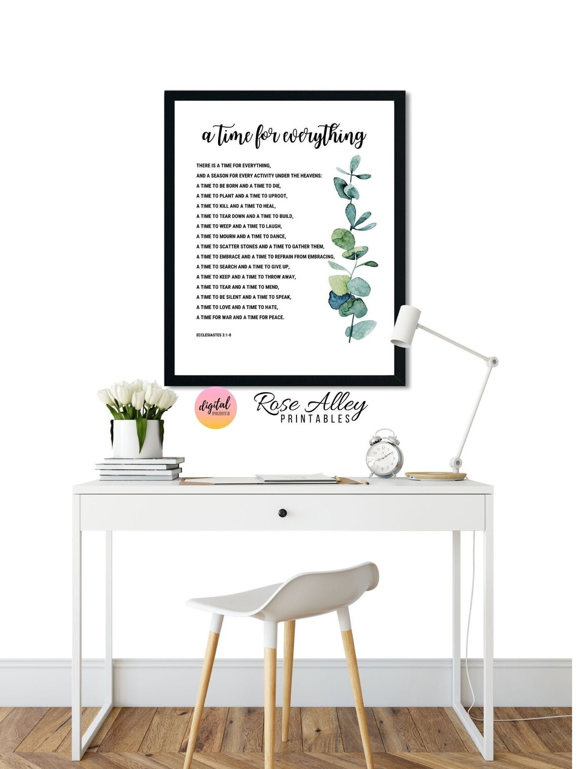 A Time for Everything Scripture Typography Print | Etsy