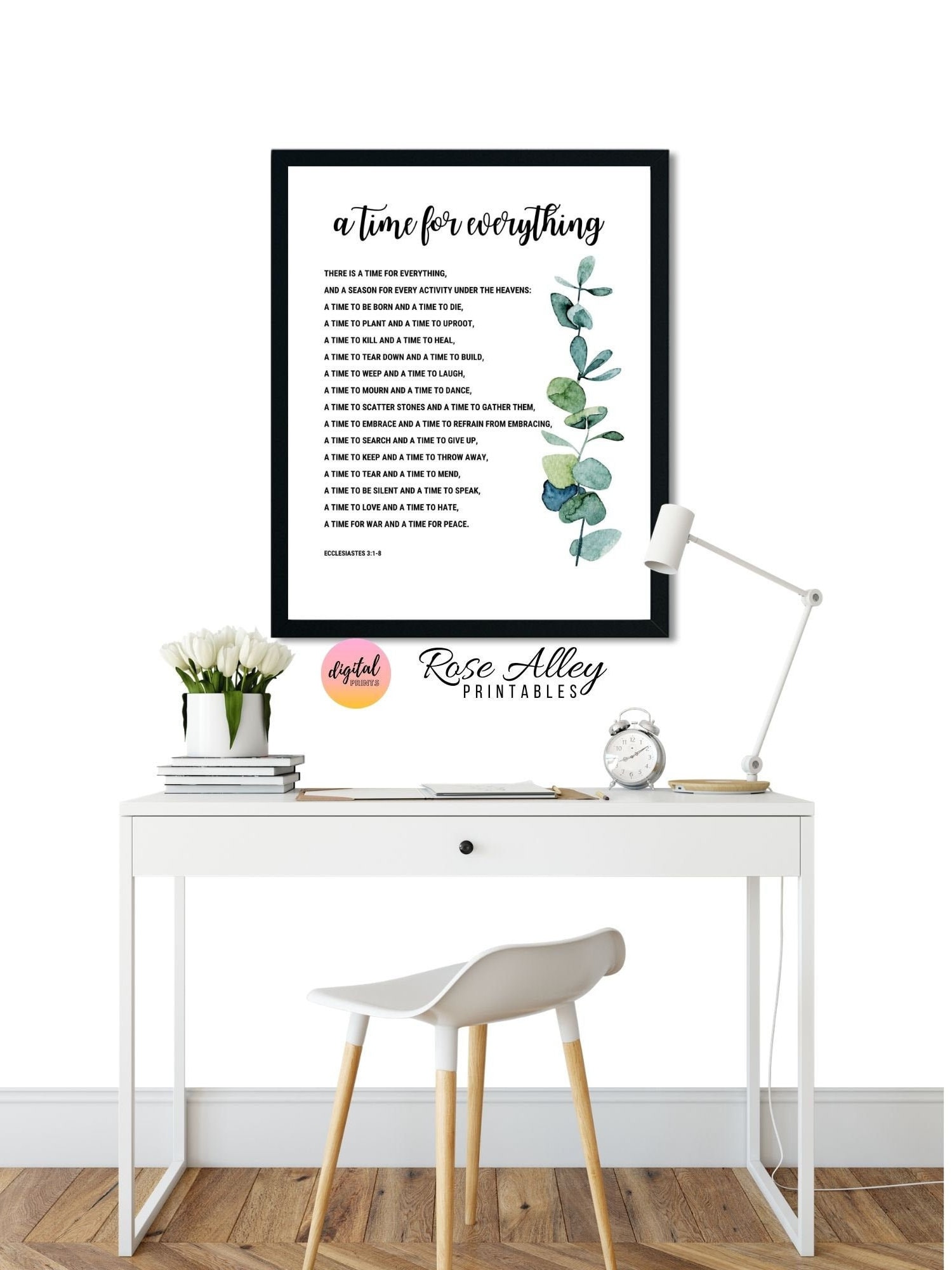 A Time for Everything Scripture, Religious, Christian Gift, Eucalyptus ...