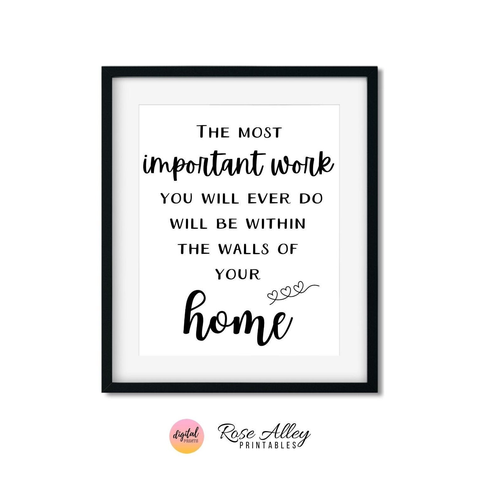 Typography Print Quote Printable Home Quote Wall Decor the - Etsy Canada
