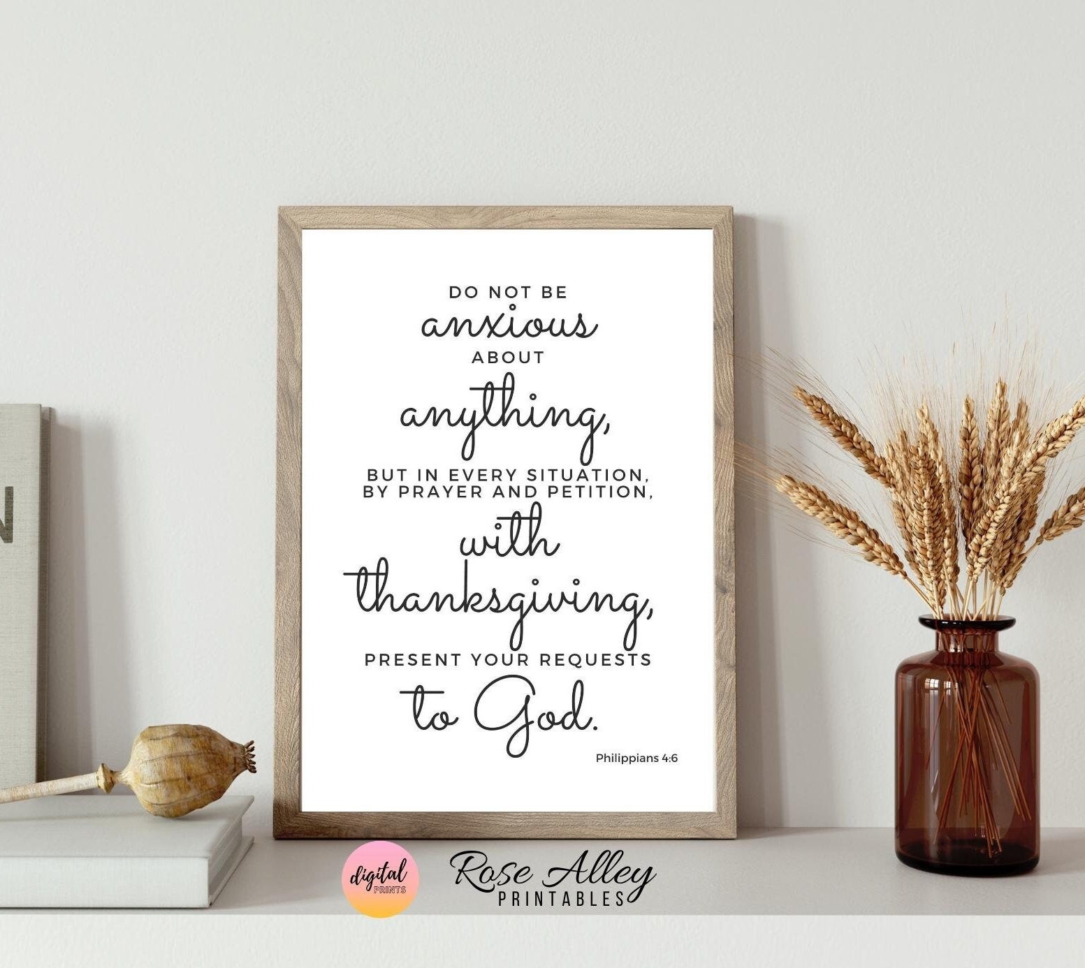 Do Not Be Anxious, Scripture Printable, Religious Printable, Christian ...