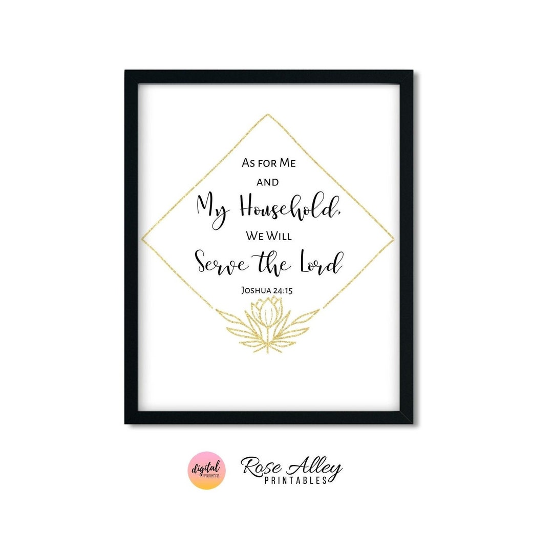 Serve the Lord Scripture, Religious Printable, Christian Gift, Wall ...