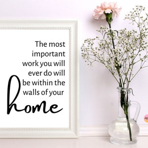 Typography Print, Quote Printable, Home Quote, Wall Decor, the Most ...