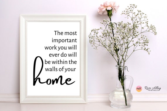 Typography Print Quote Printable Home Quote Wall Decor the | Etsy