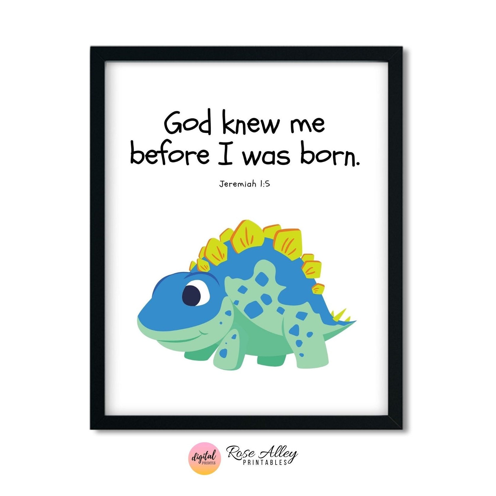 Printable Wall Art Kids Room, Nursery Kids Wall Art, Bible Verse ...