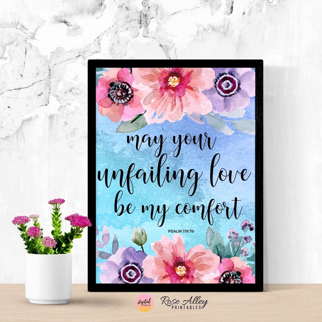 Bible Verse Print, Psalm, Scripture Prints, Religious Printable ...