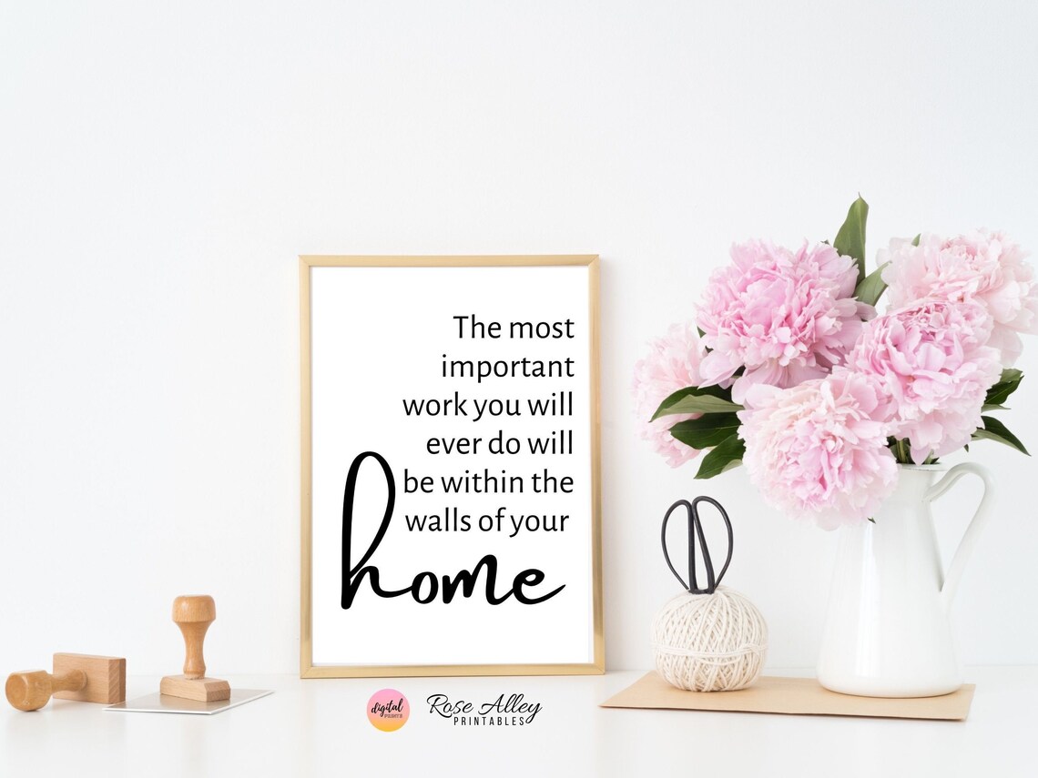 Typography Print, Quote Printable, Home Quote, Wall Decor, the Most ...