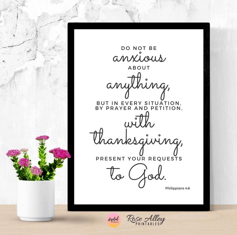 Do Not Be Anxious Scripture Printable Religious Printable - Etsy