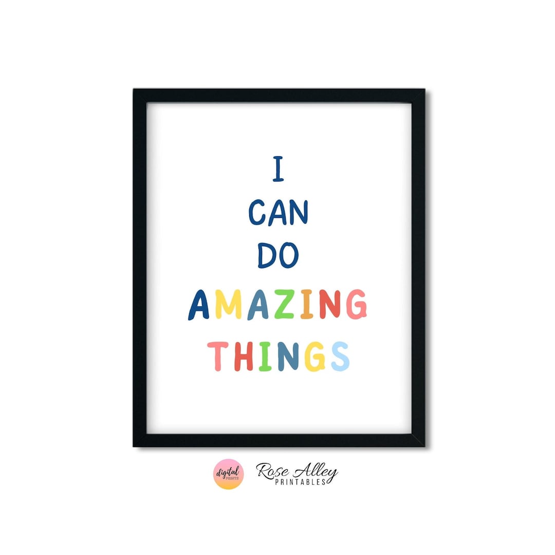 Kids Printable, Printable Wall Art Kids Room, Nursery Printable, I Can ...
