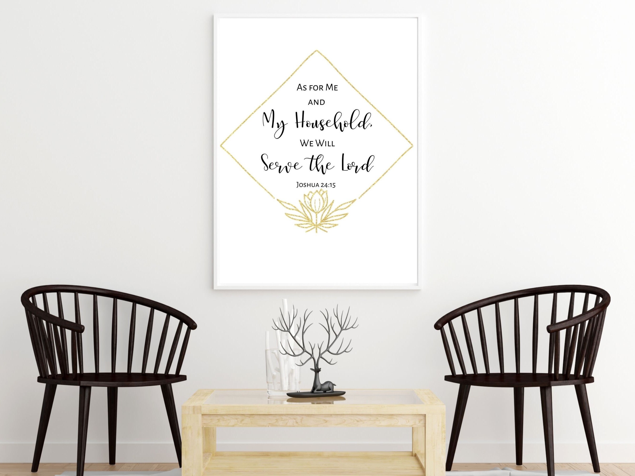 Serve the Lord Scripture, Religious Printable, Christian Gift, Wall ...