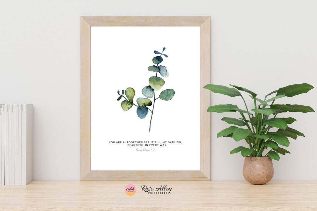 Religious Printable, Scripture Printable, Eucalyptus, Christian Gift ...