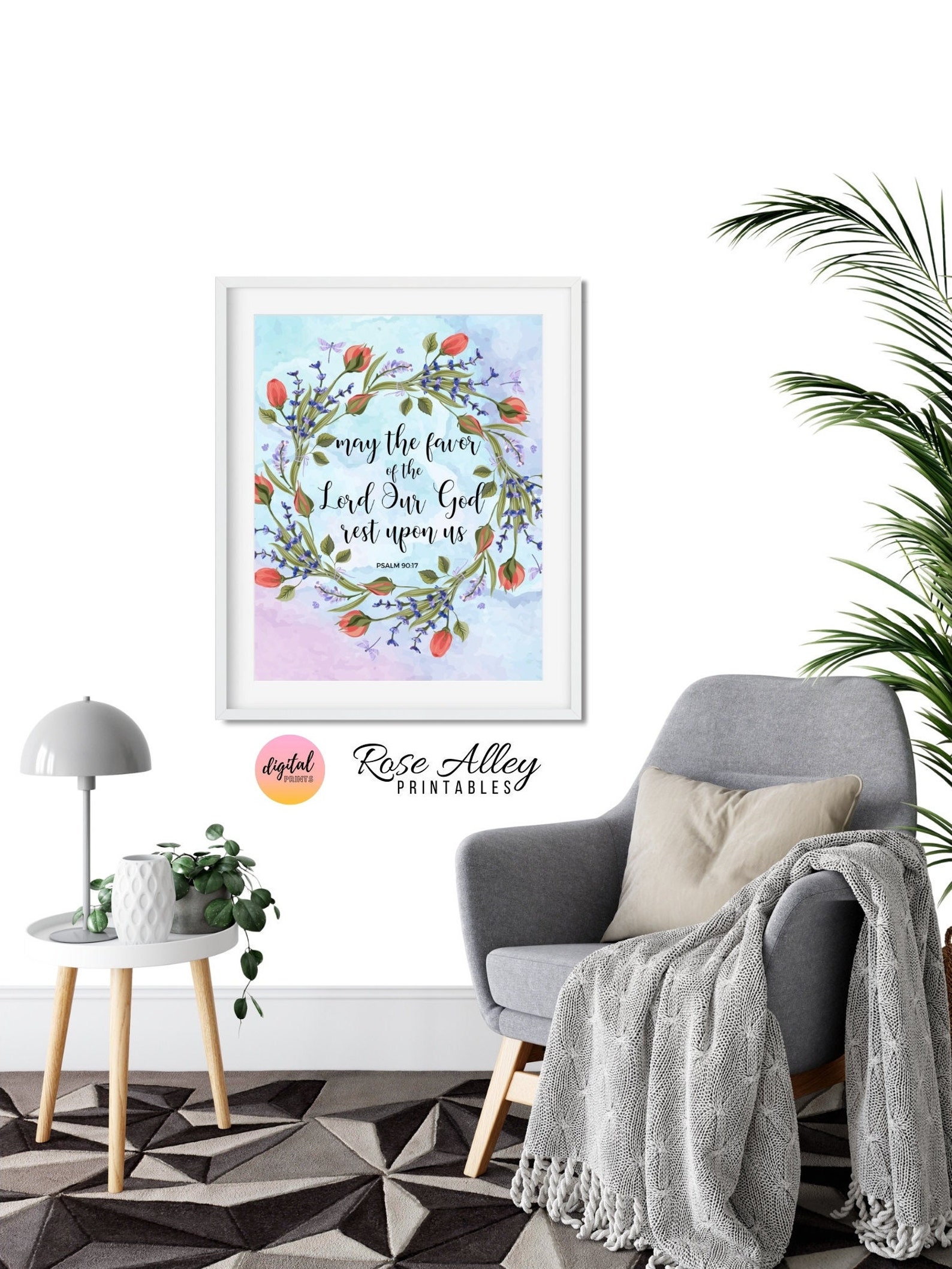 Bible Verse Print, Psalm, Scripture Prints, Religious Printable ...