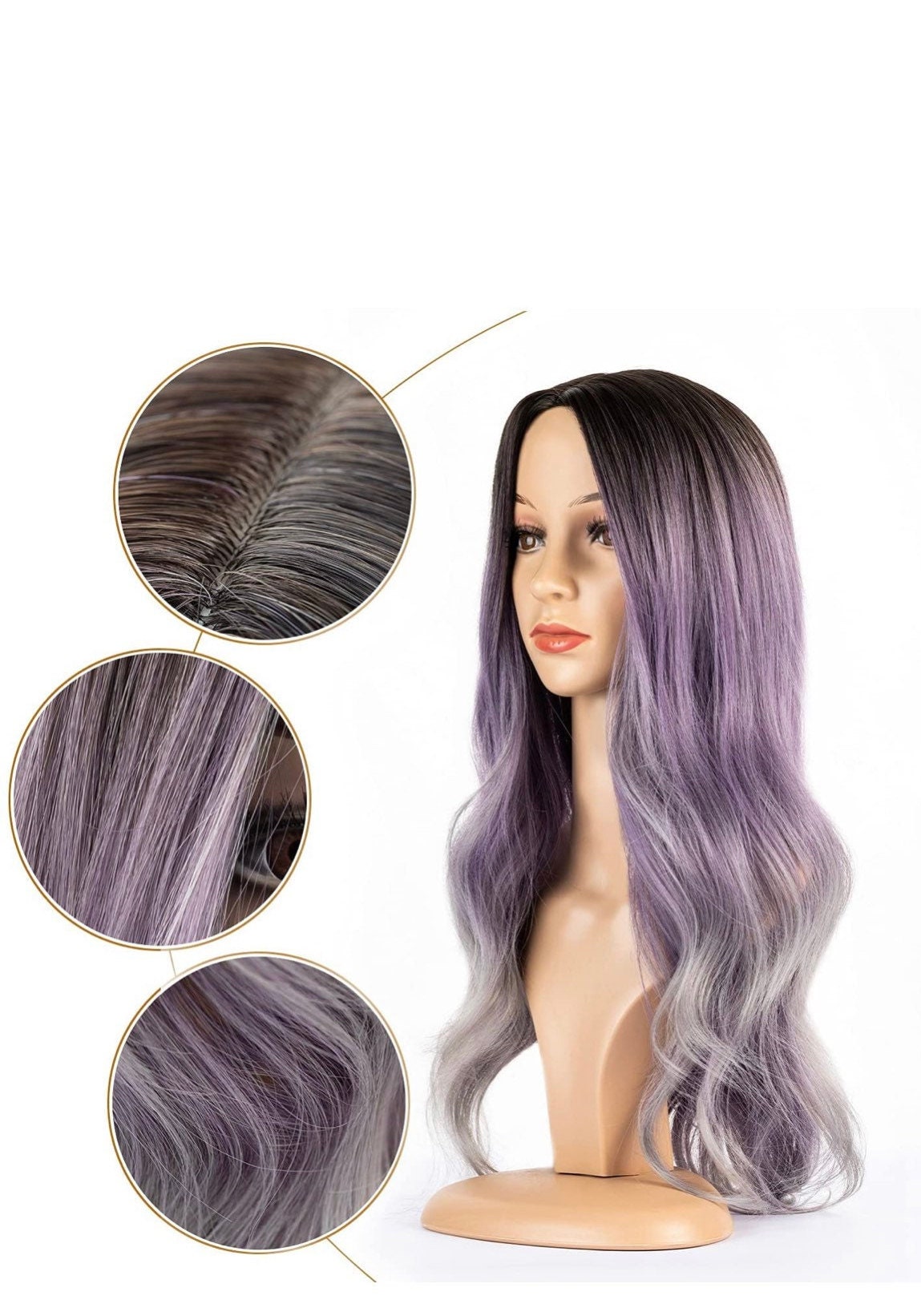 Long Wavy Middle Part Wig Natural Synthetic Wigs for Women - Etsy