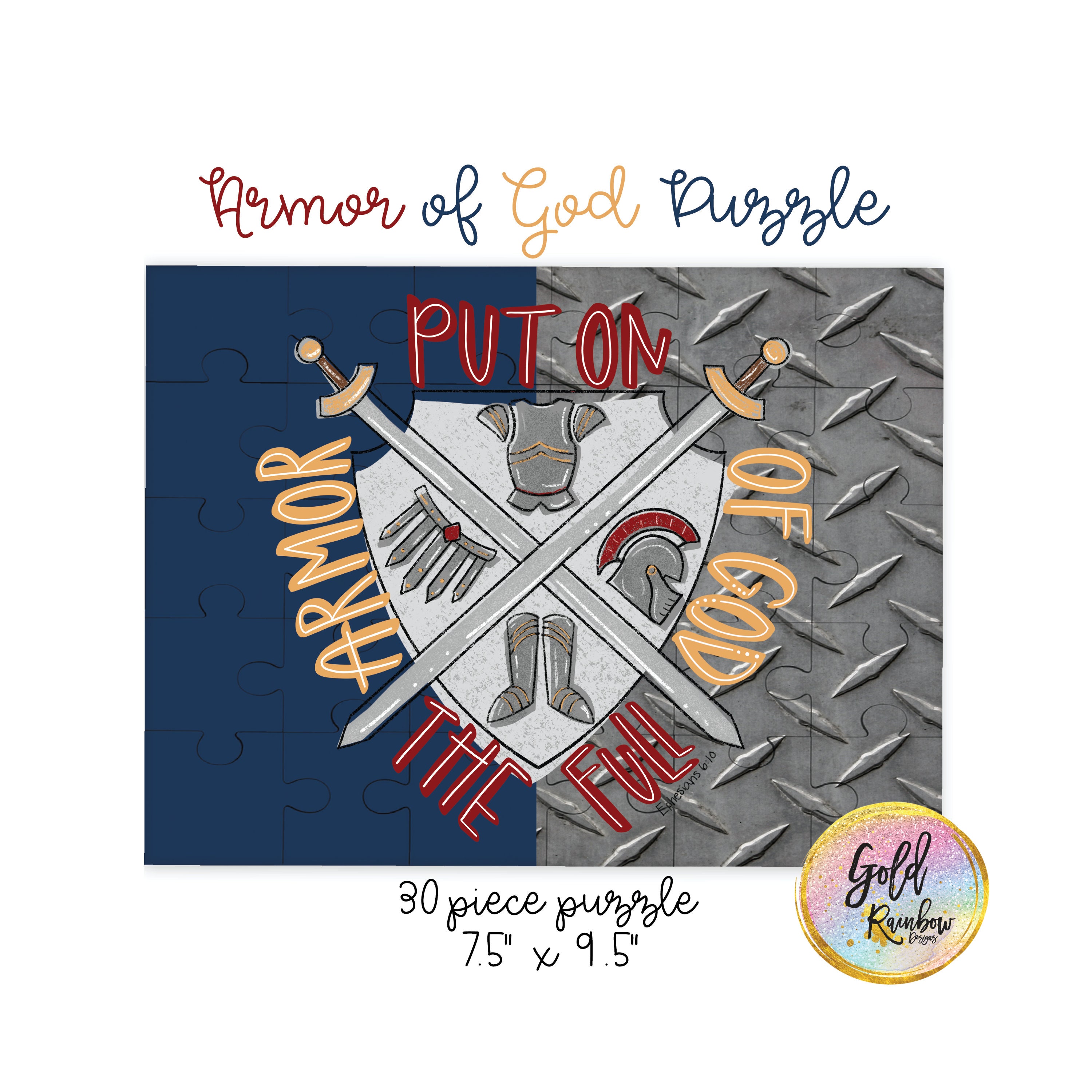 Armor of God Puzzle Armor of God Activity Bible Verse - Etsy