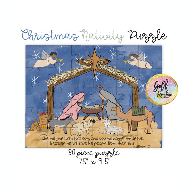 Nativity Puzzle - Etsy