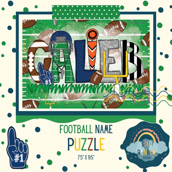 Football Puzzle Invitation - Etsy