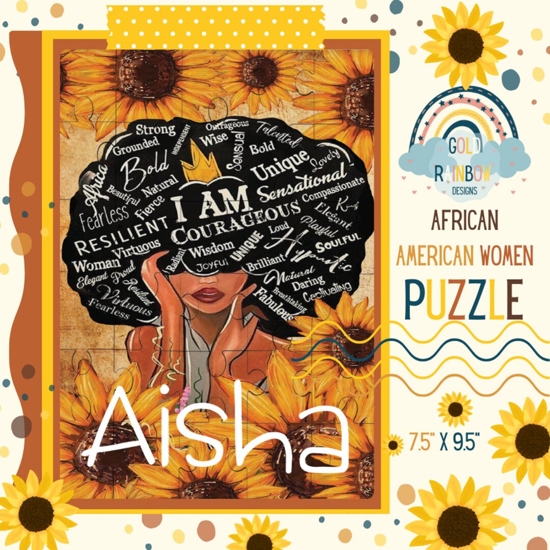 African American Puzzle For Kids, Black Women Puzzles, Black Girl Art ...