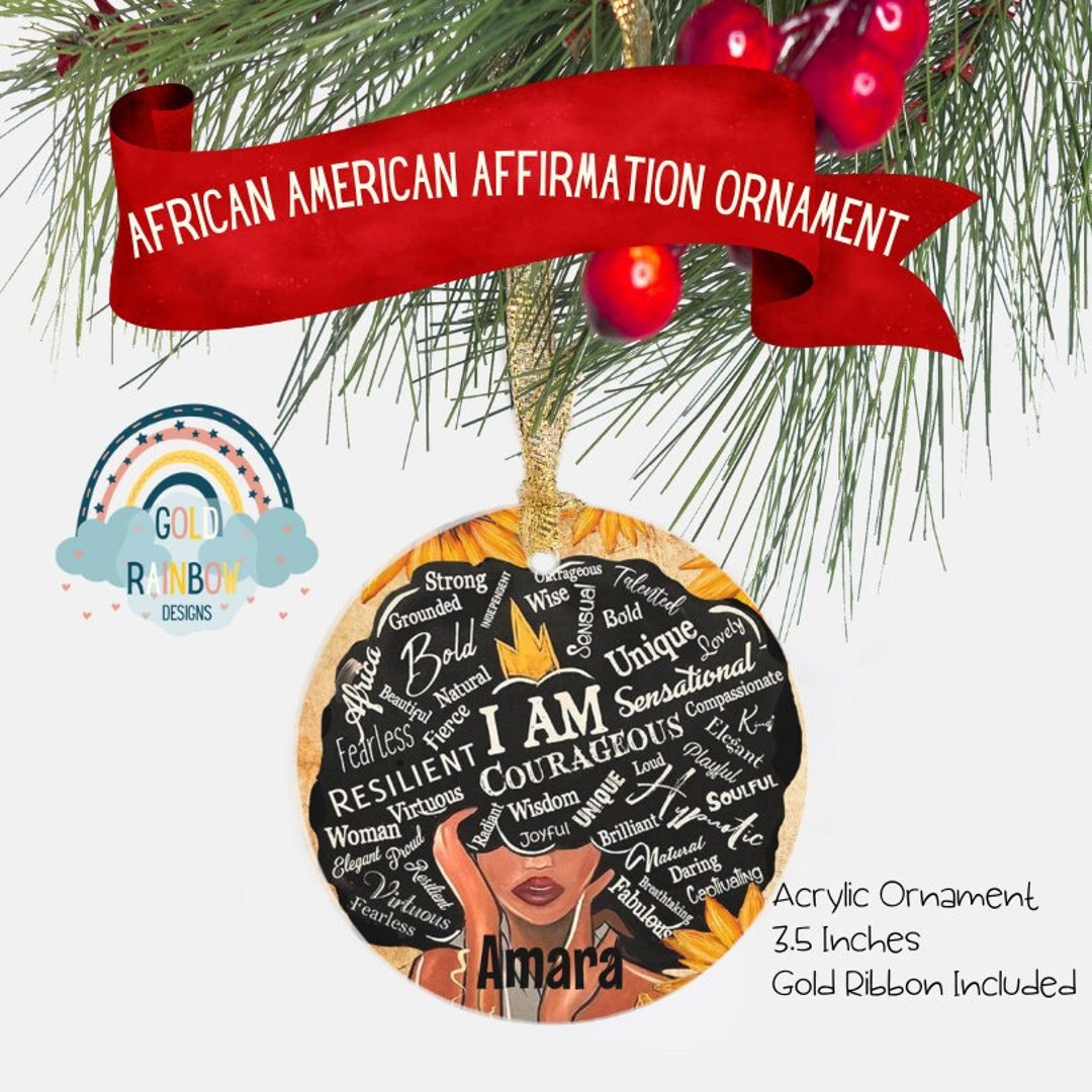 African American Ornament, Positive Affirmation Ornament, Afrocentric ...