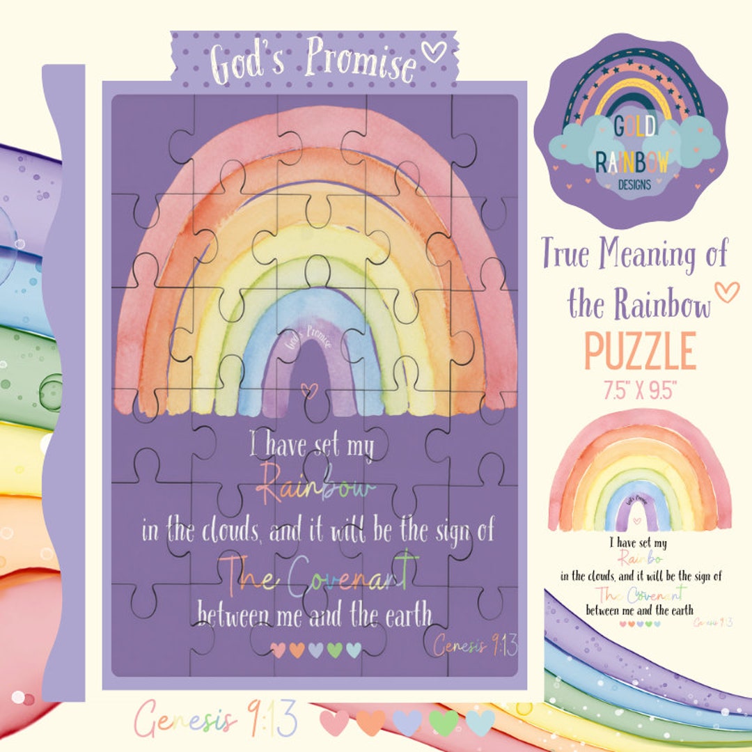 Gods Promise, True Meaning of the Rainbow, Christian Puzzle, Bible ...