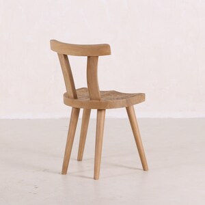 Pi Chair With Hand Carved Seat - Primitive Brutalist French Modern ...