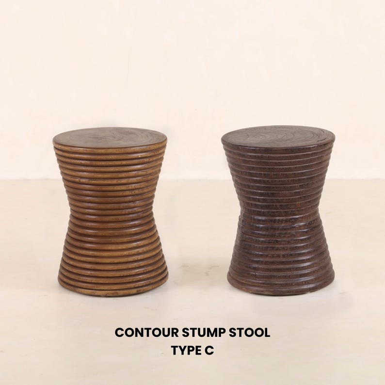 Contour Wood Stump Stool, Side or End Table - Etsy