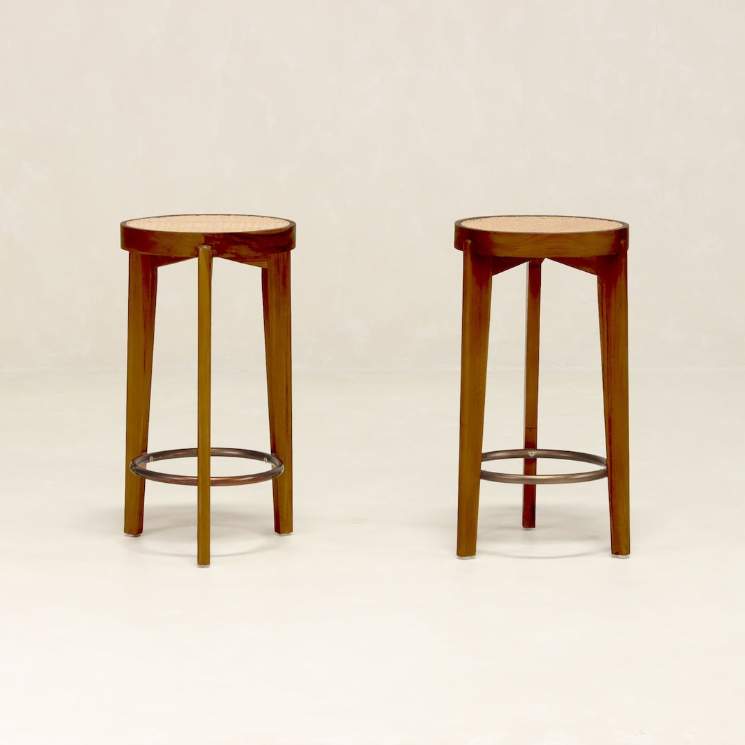 Rattan Cane Counter Stool - 3 Leg - Etsy