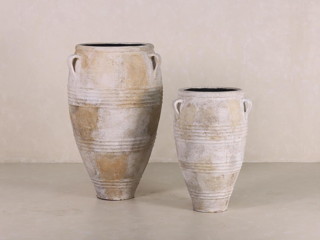 Terracotta Large Pot/ Planter, Pithari Pot, Olive Jar, Set of 2 - Etsy
