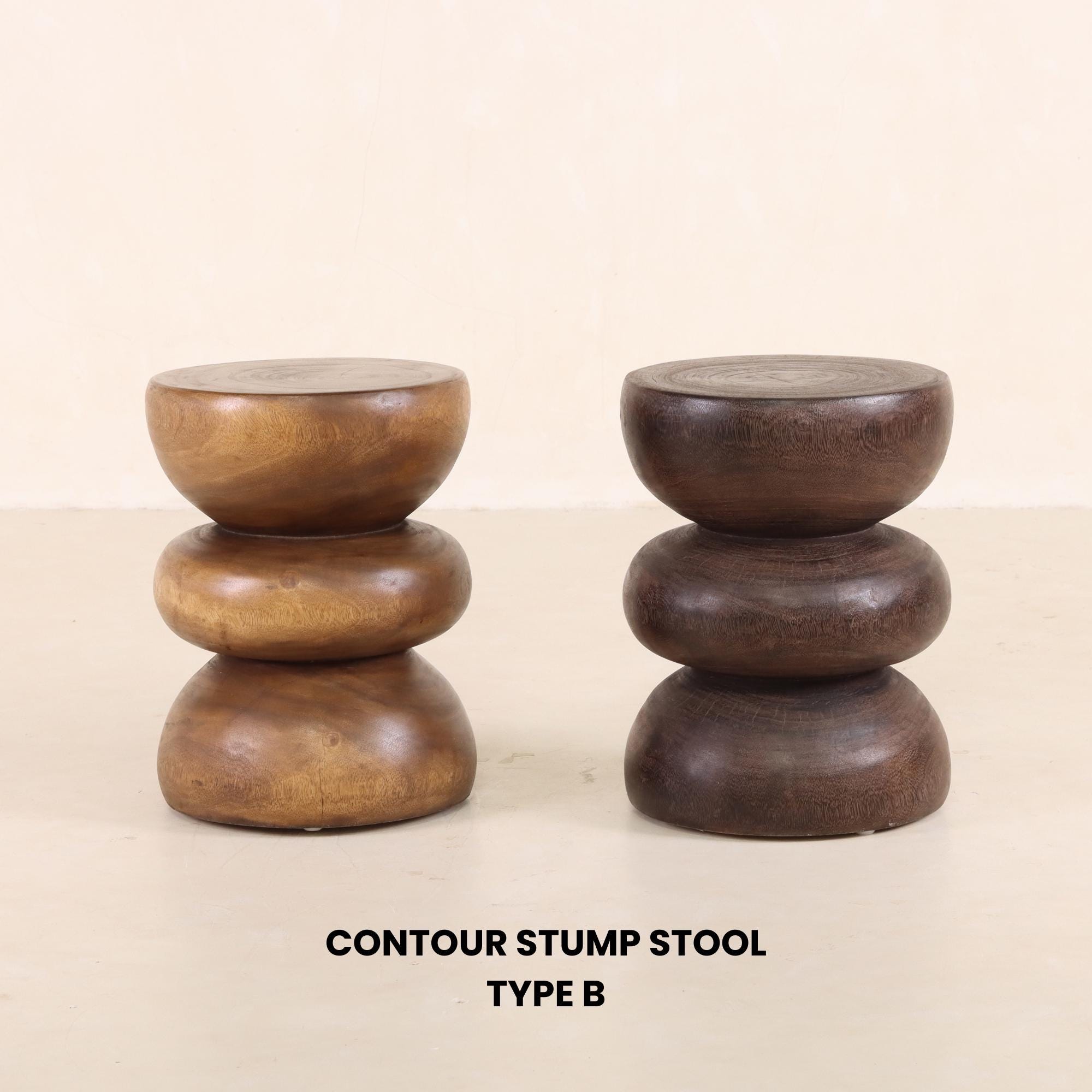 Contour Wood Stump Stool, Side or End Table - Etsy