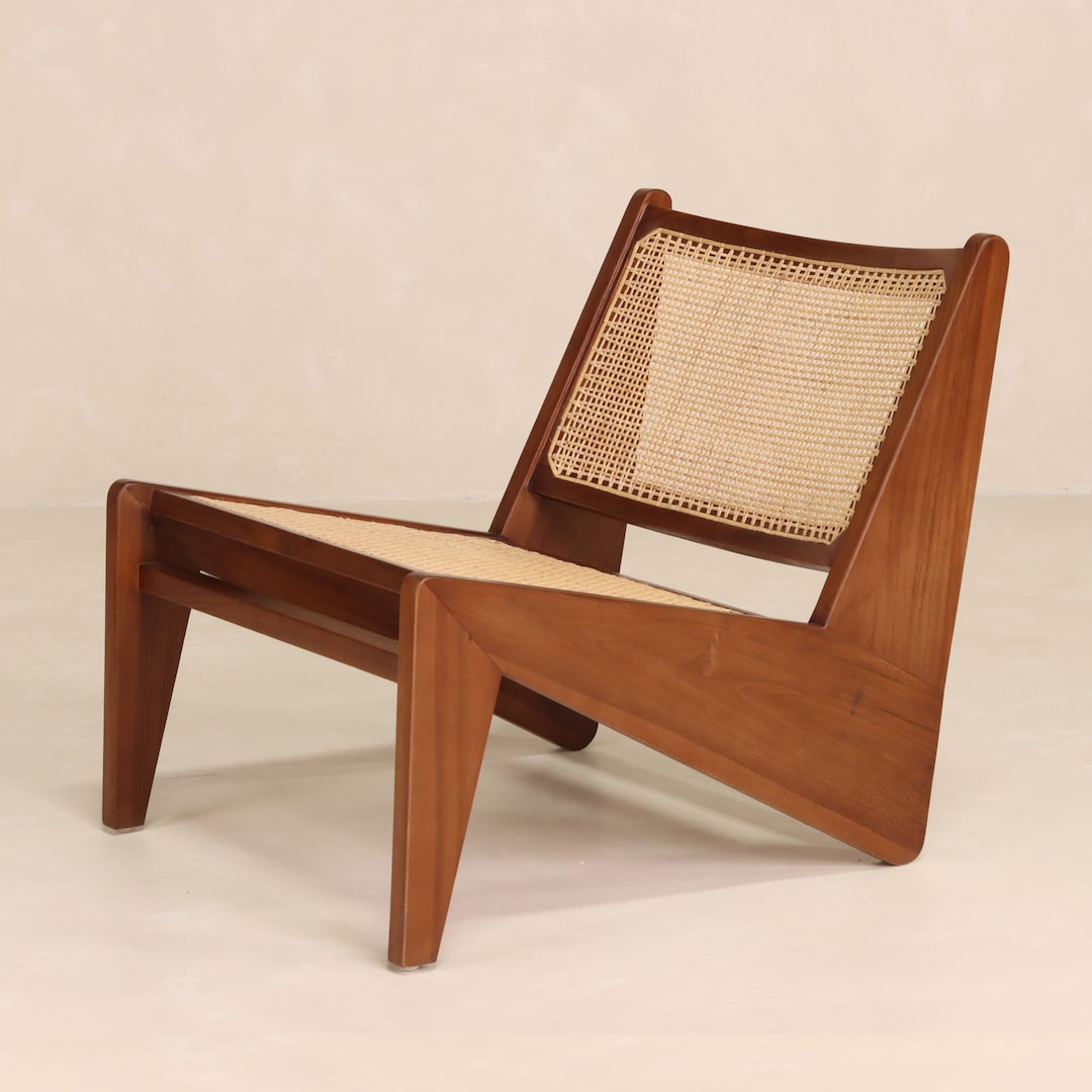 Kangaroo Chair Teak and Rattan Lounge Chair - Etsy