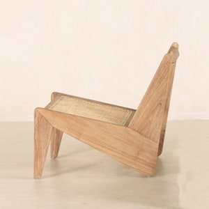 Kangaroo Chair Teak and Rattan Lounge Chair - Etsy