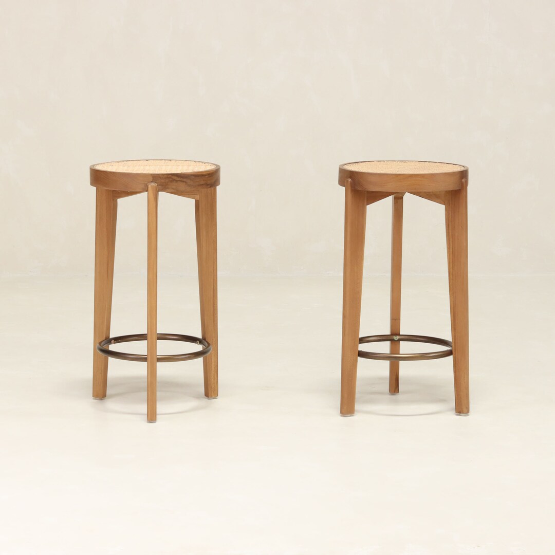 Rattan Cane Counter Stool 3 Leg - Etsy