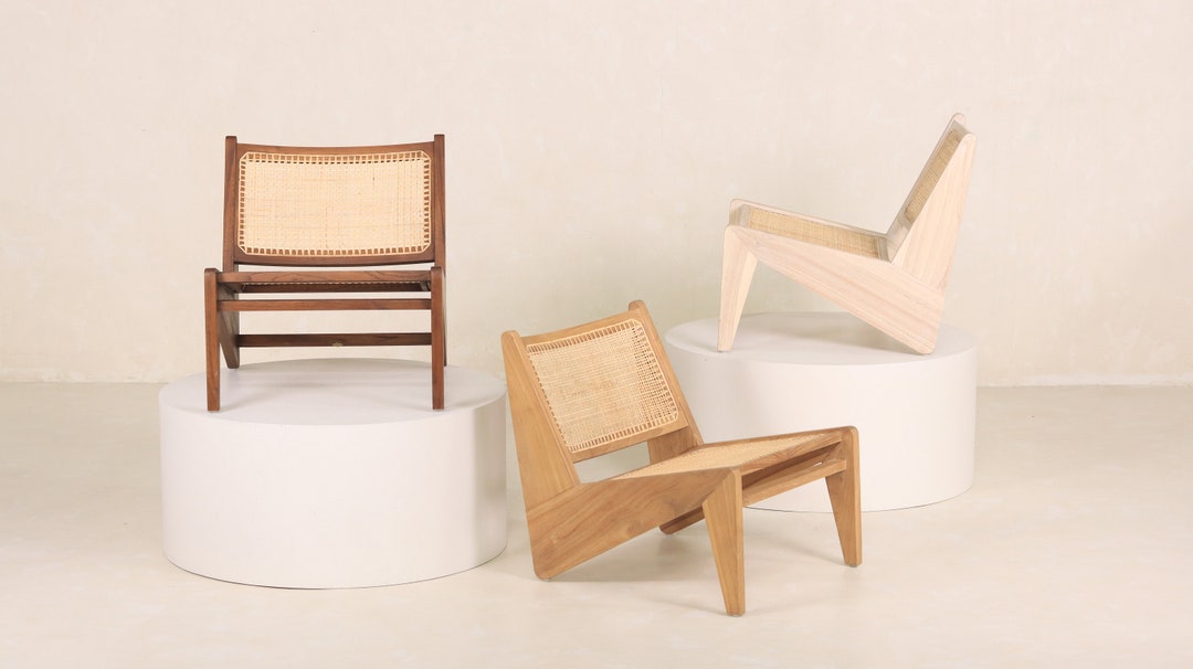 Kangaroo Chair Teak and Rattan Lounge Chair - Etsy