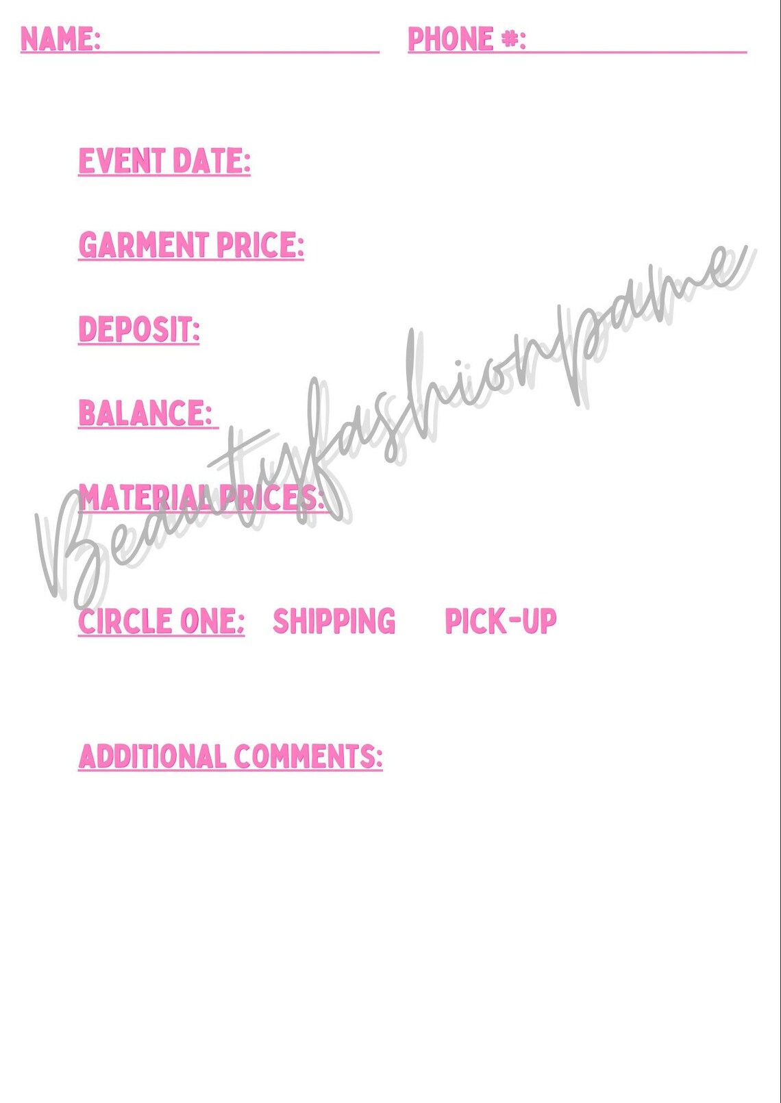Printable Body Measurement Sewing Guide, Sewing Tools, Printable Sewing ...