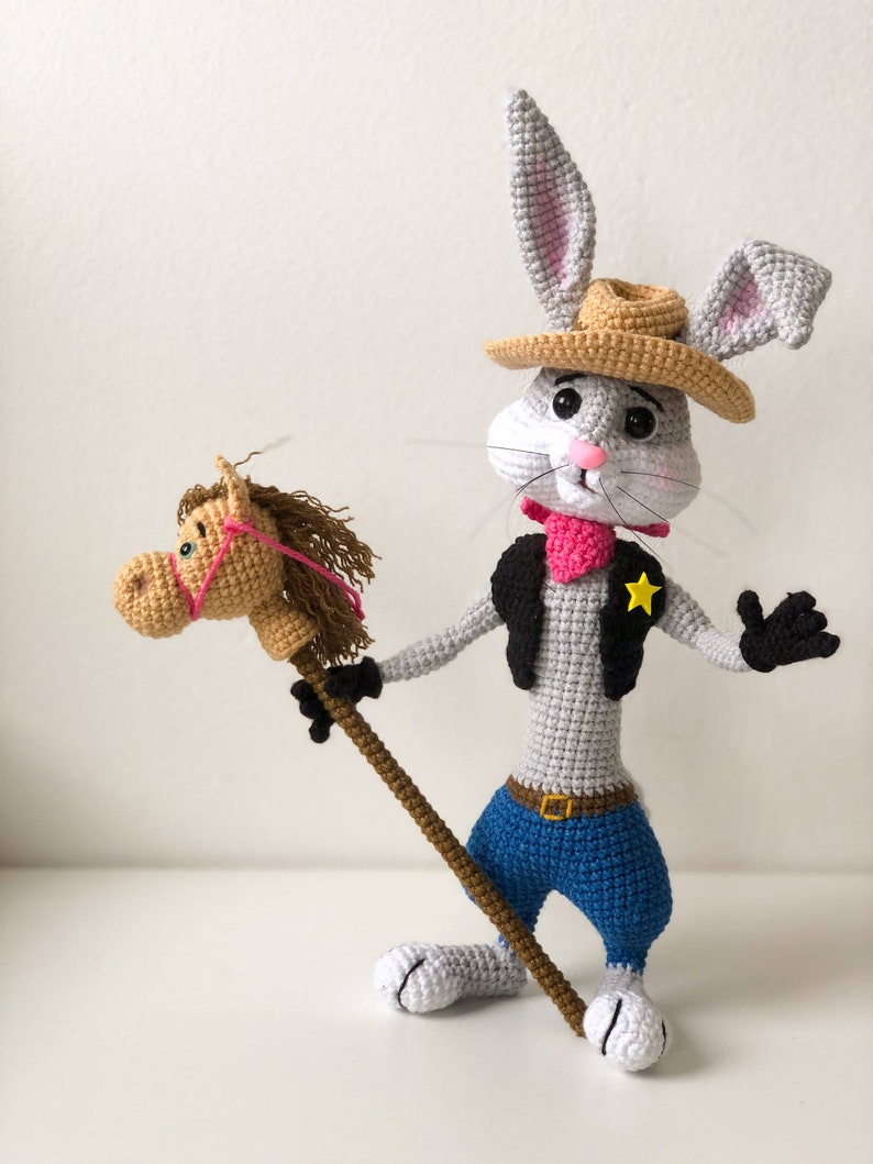 Crochet Pattern Rabbit Village Sheriff /crochet Bunny Pattern - Etsy