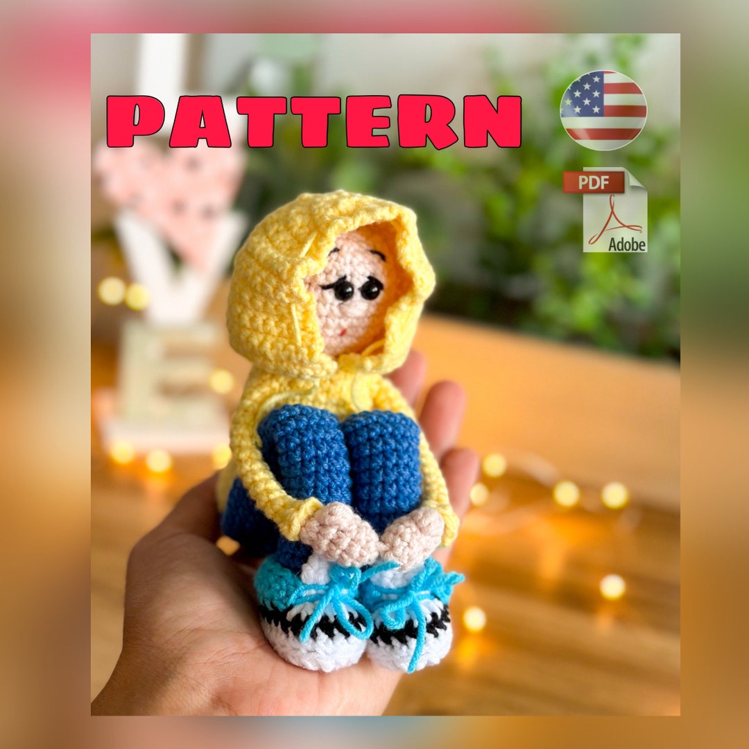Crochet Doll Pattern/crochet Sad Man Doll /PDF / ENGLISH / Stuffeed Toy ...