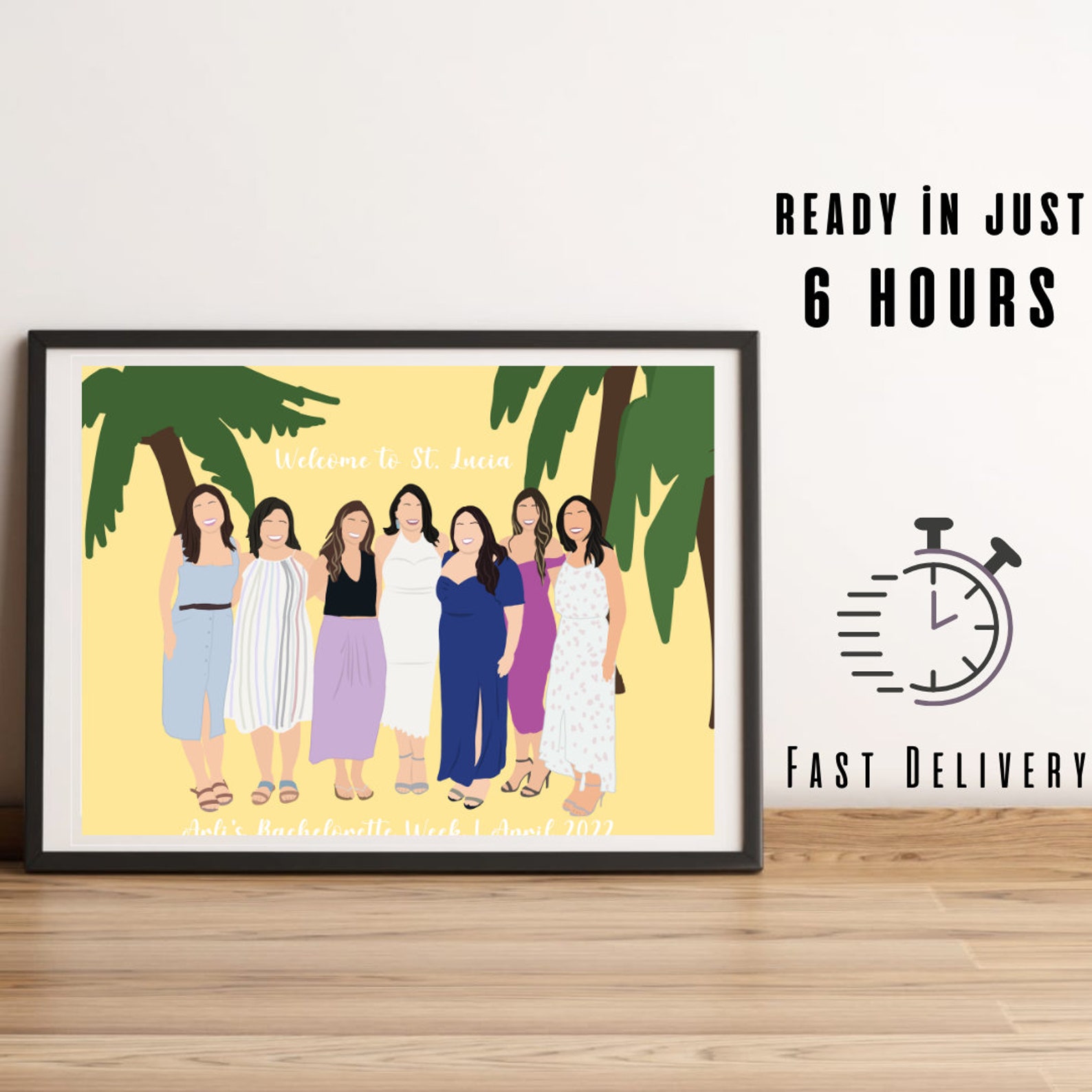 Group Portrait Group Drawing Drawing From Photodigital | Etsy