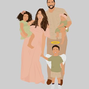 Faceless Memorial Portrait, Custom Loss Drawing, Minimal Art,faceless ...