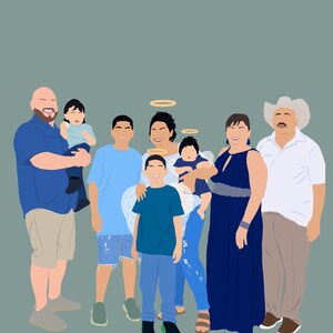 Faceless Memorial Portrait, Custom Loss Drawing, Minimal Art,faceless ...