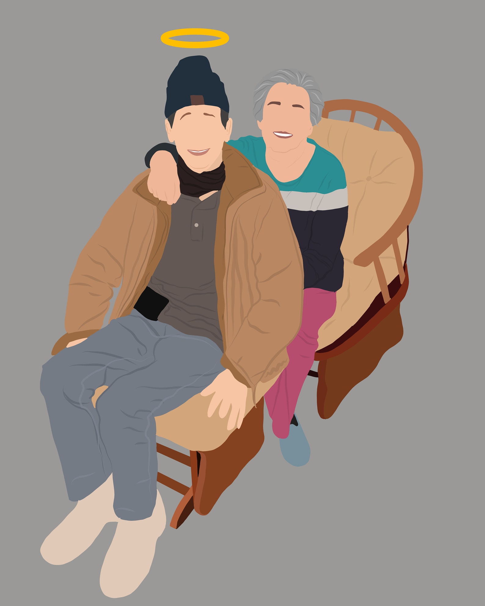 Faceless Memorial Portrait, Digital Art Memorial, Angel Family Portrait ...