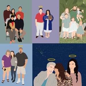 Faceless Memorial Portrait, Custom Loss Drawing, Minimal Art,faceless ...